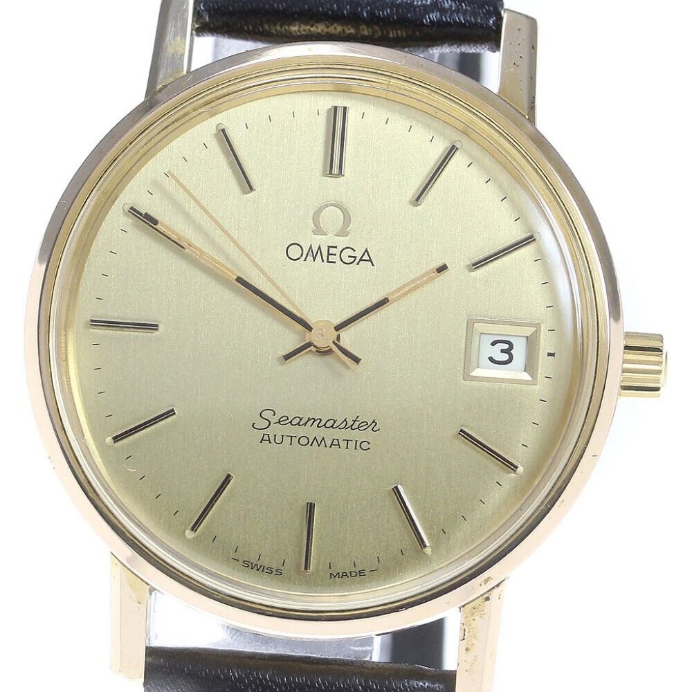 Omega Seamaster Gold Dial Automatic Men's Watch_843934 - Gem